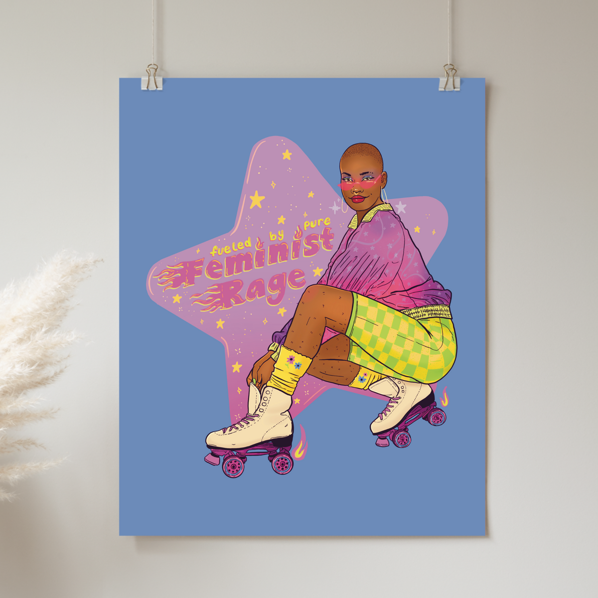 DIGITAL DOWNLOAD - Fueled By Pure Feminist Rage – Liberal Jane Illustration