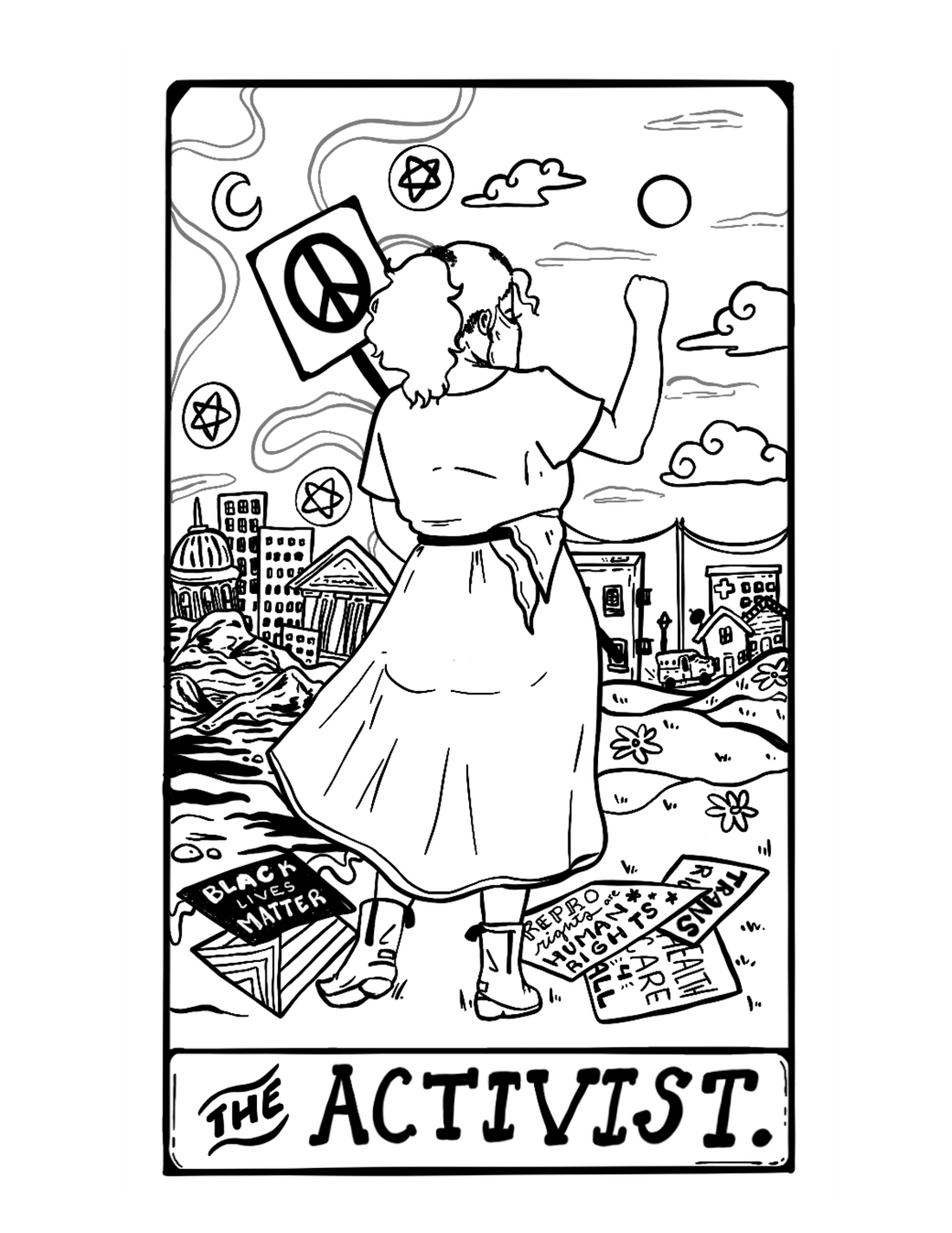 The Activist Tarot Coloring Page Digital Download – Liberal Jane ...