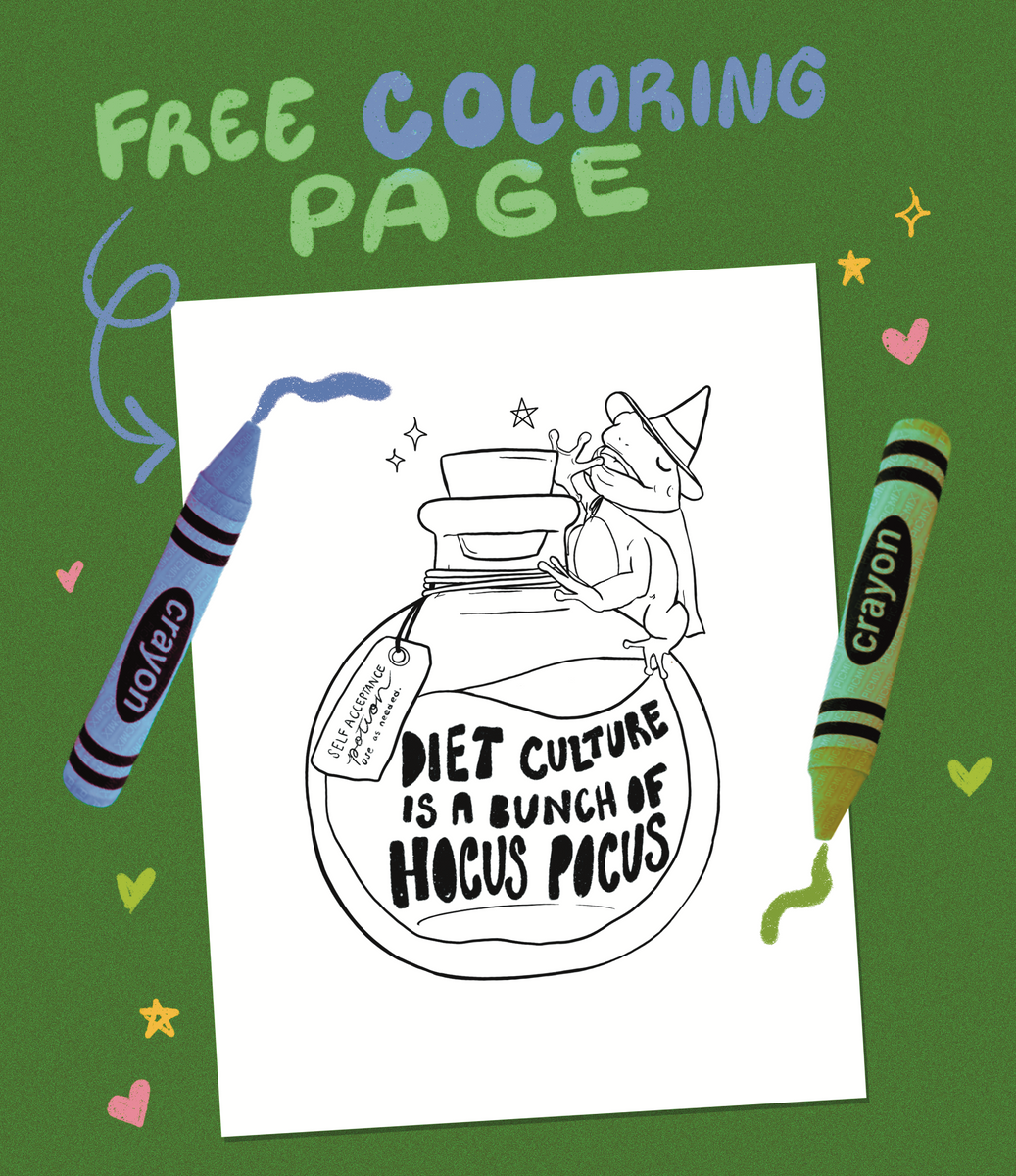 Diet Culture is a Bunch of Hocus Pocus Coloring Page Digital Download ...