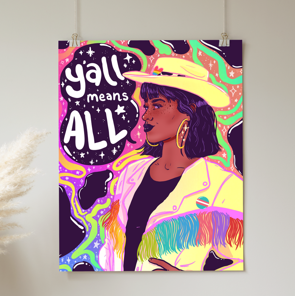 DIGITAL DOWNLOAD: Y'all Means All – Liberal Jane Illustration
